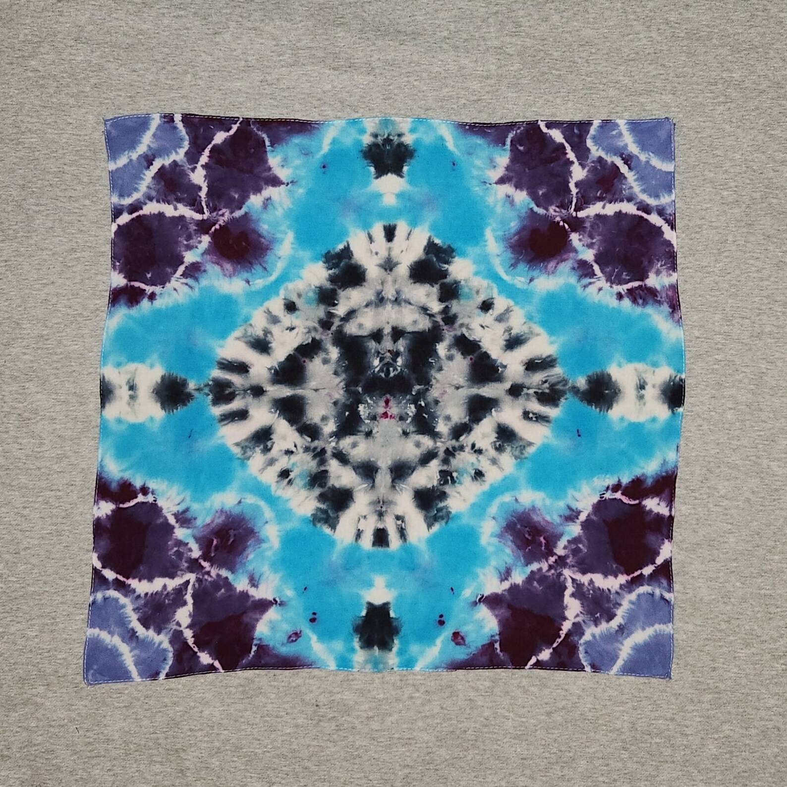 Blue Purple Grey Corner Star Burst Bandana - Etsy