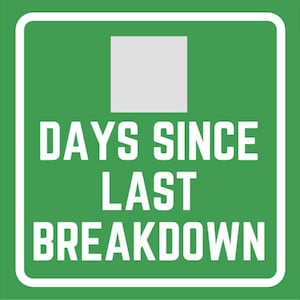 Days Since Last Breakdown - Etsy