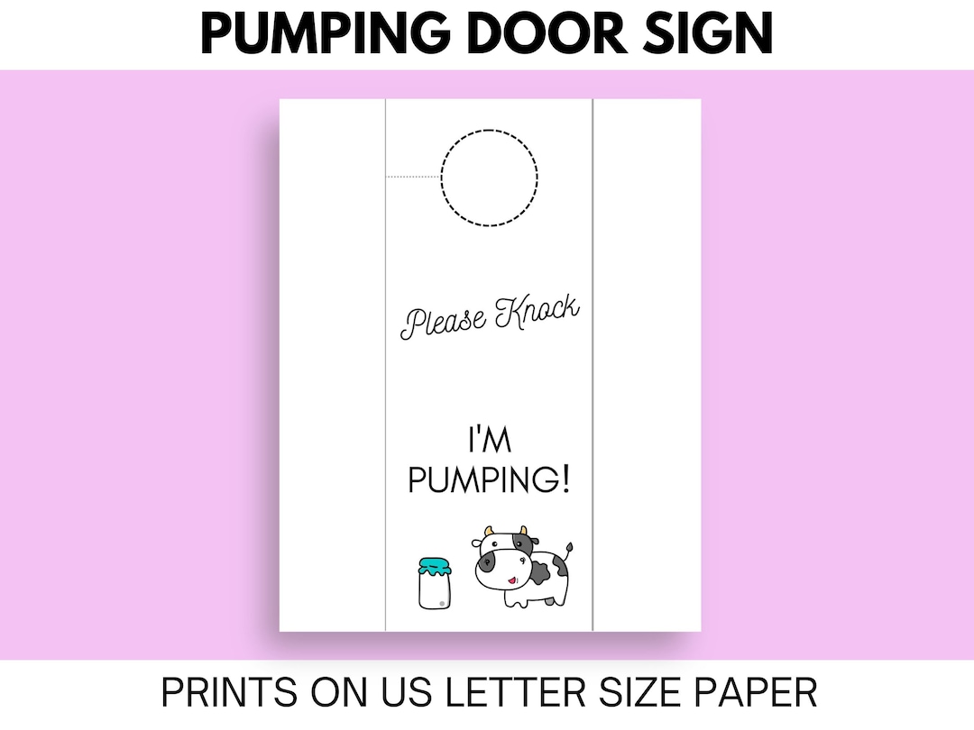 Pumping Sign for Work, Lactation Rooms, or Outings - Etsy