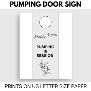 Pumping Sign for Work Pumping Door Sign Breastfeeding Sign - Etsy