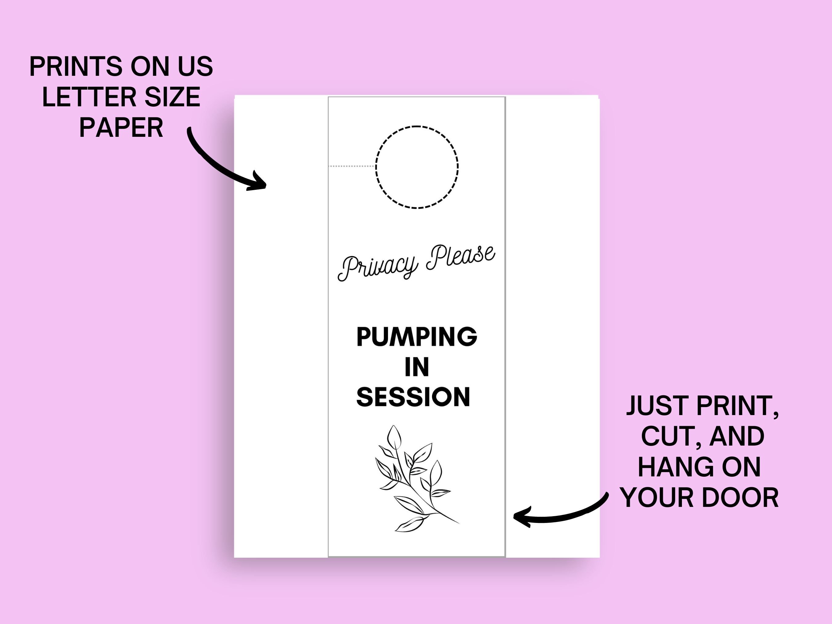 Pumping Sign for Work Sign for Lactation Room Sign for Pumping Door Tag ...