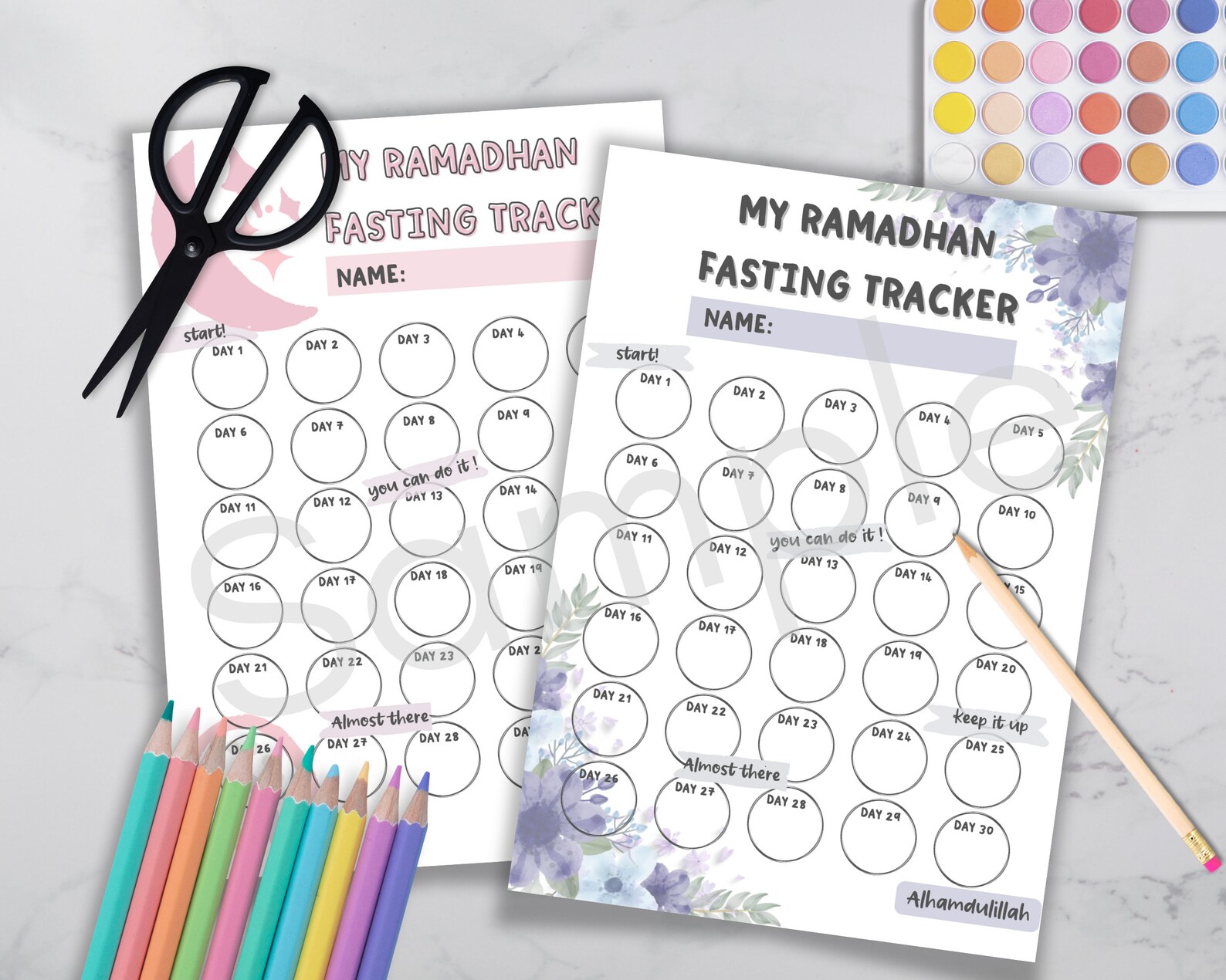 Printable Kids Ramadan Fasting Tracker BUNDLE Ramadan Activity With ...