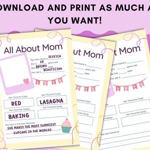 Printable Mother’s Day Activity for Kids and Mom Worksheet All About ...