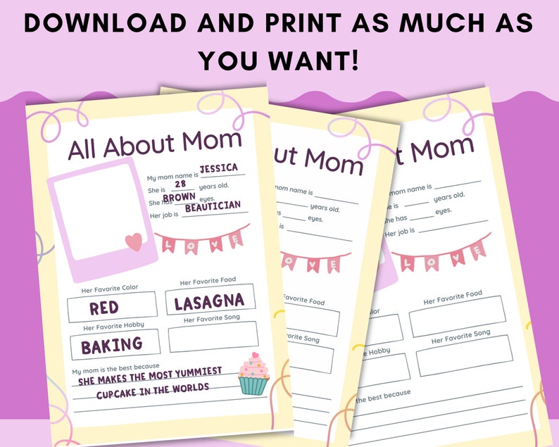 Printable Mother’s Day Activity for Kids and Mom Worksheet All About ...