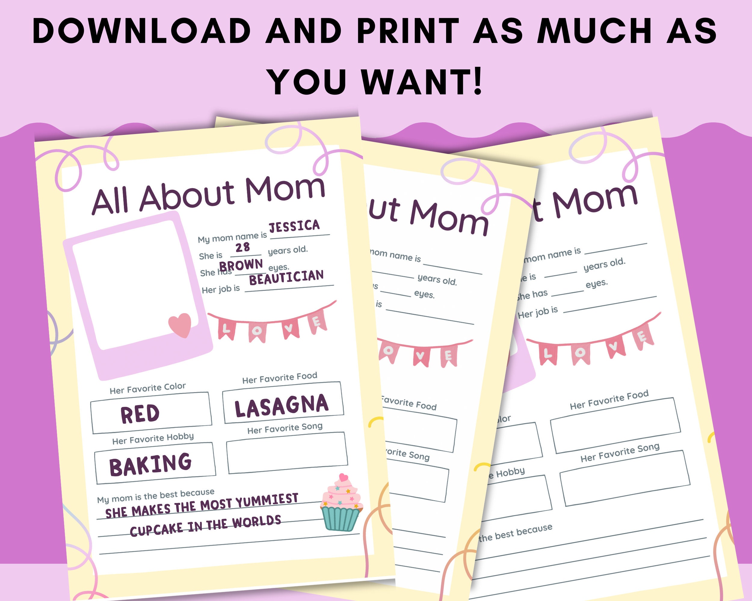 Printable Mother’s Day Activity for Kids and Mom Worksheet All About ...