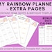 Printable Rainbow Planner Extra Pages BONUS: 2023 Calendar Kids ...