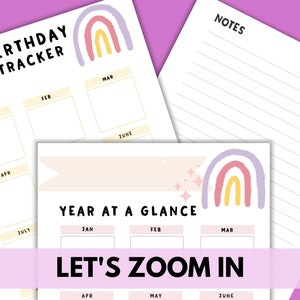 Printable Rainbow Planner Extra Pages BONUS: 2023 Calendar Kids ...