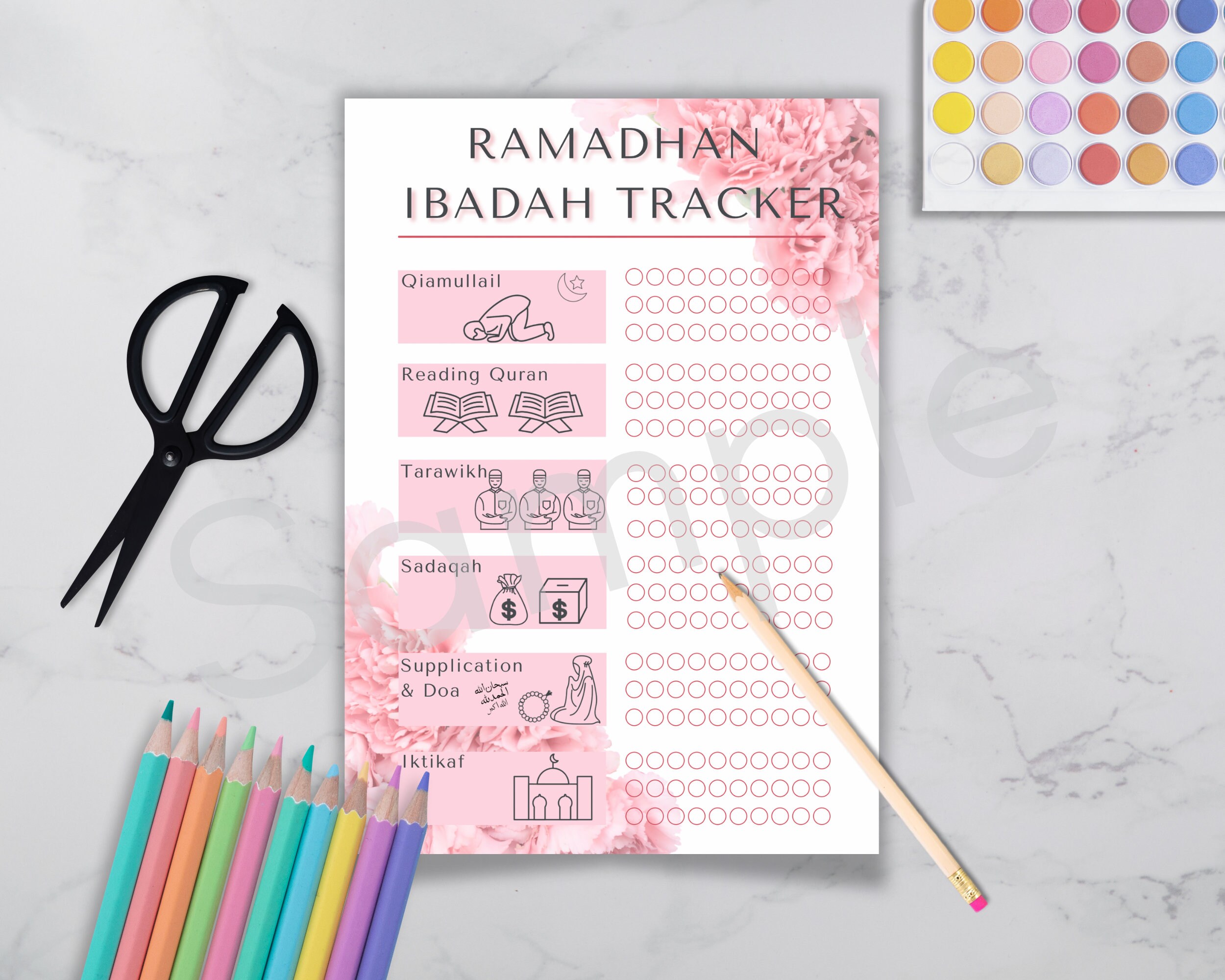 Printable Ramadan Ibadah Tracker Ramadan Activity With BONUS Quran ...