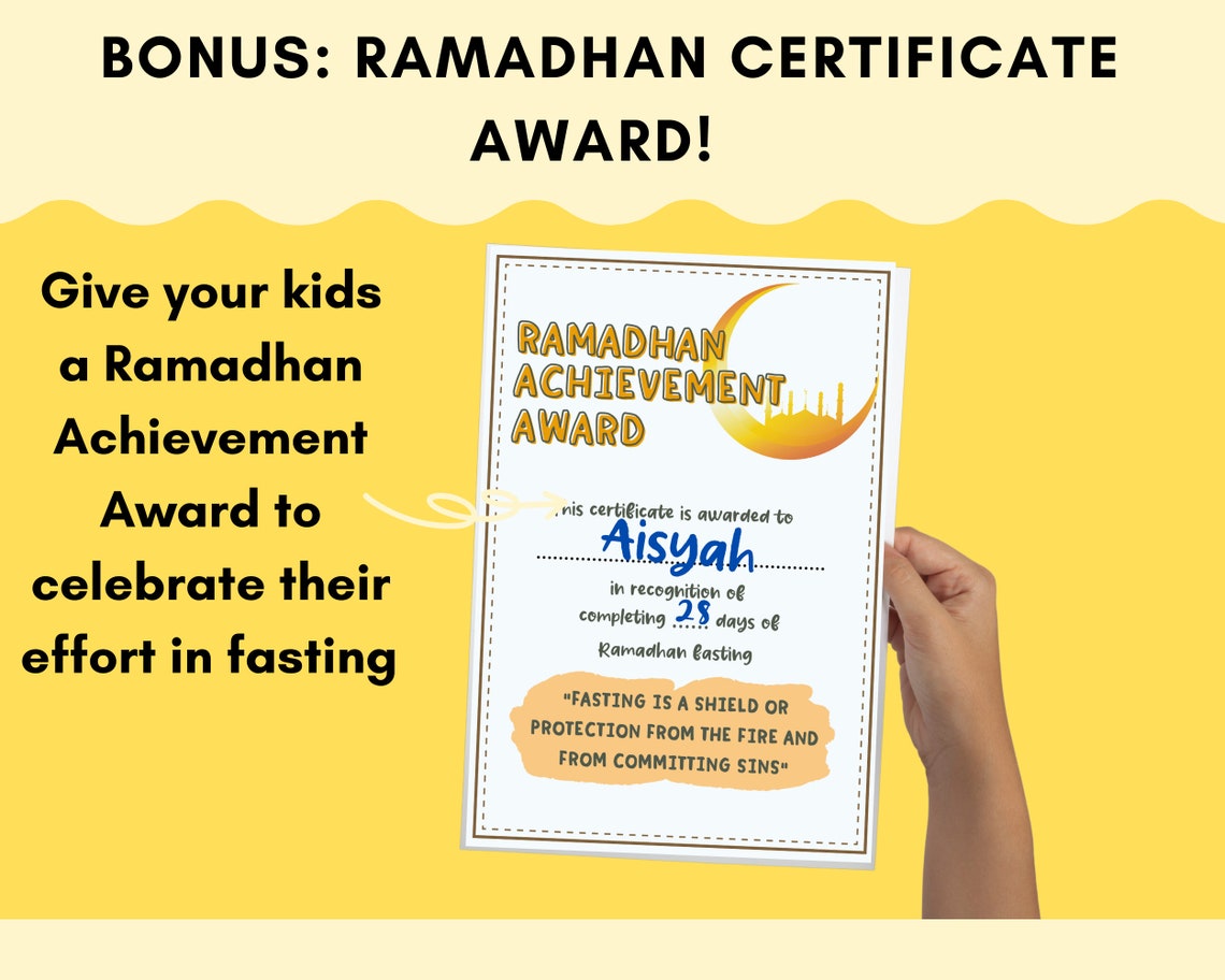 Printable Kids Ramadan Fasting Tracker Ramadan Planner, Ramadan Log ...