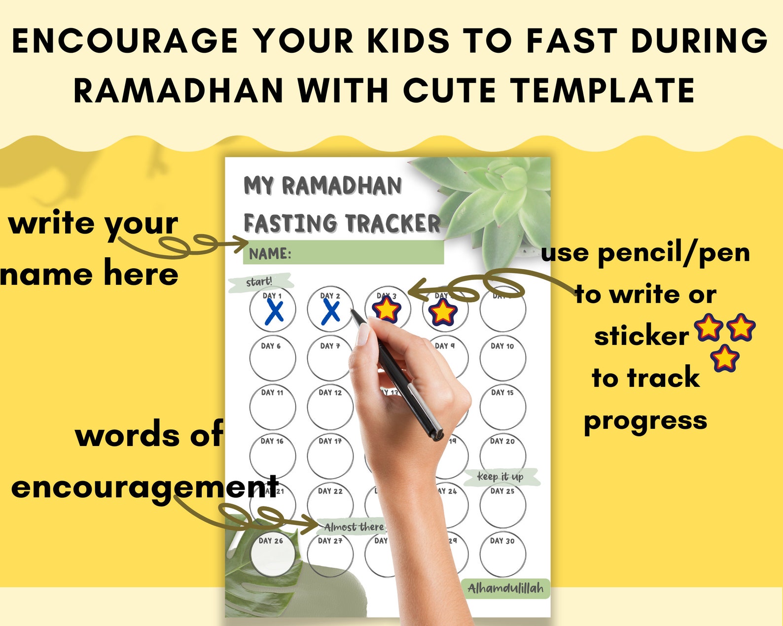 Printable Kids Ramadan Fasting Tracker in Ramadan Activity Planner for ...
