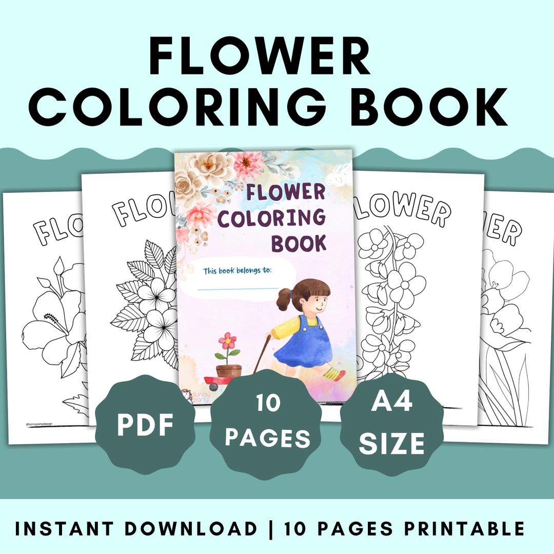Printable Coloring Page Flower Coloring Sheet for Kids Activity Ideas ...