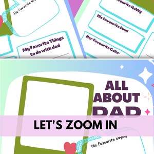 Printable Father’s Day Activity Ideas All About Dad Worksheet Knowing ...