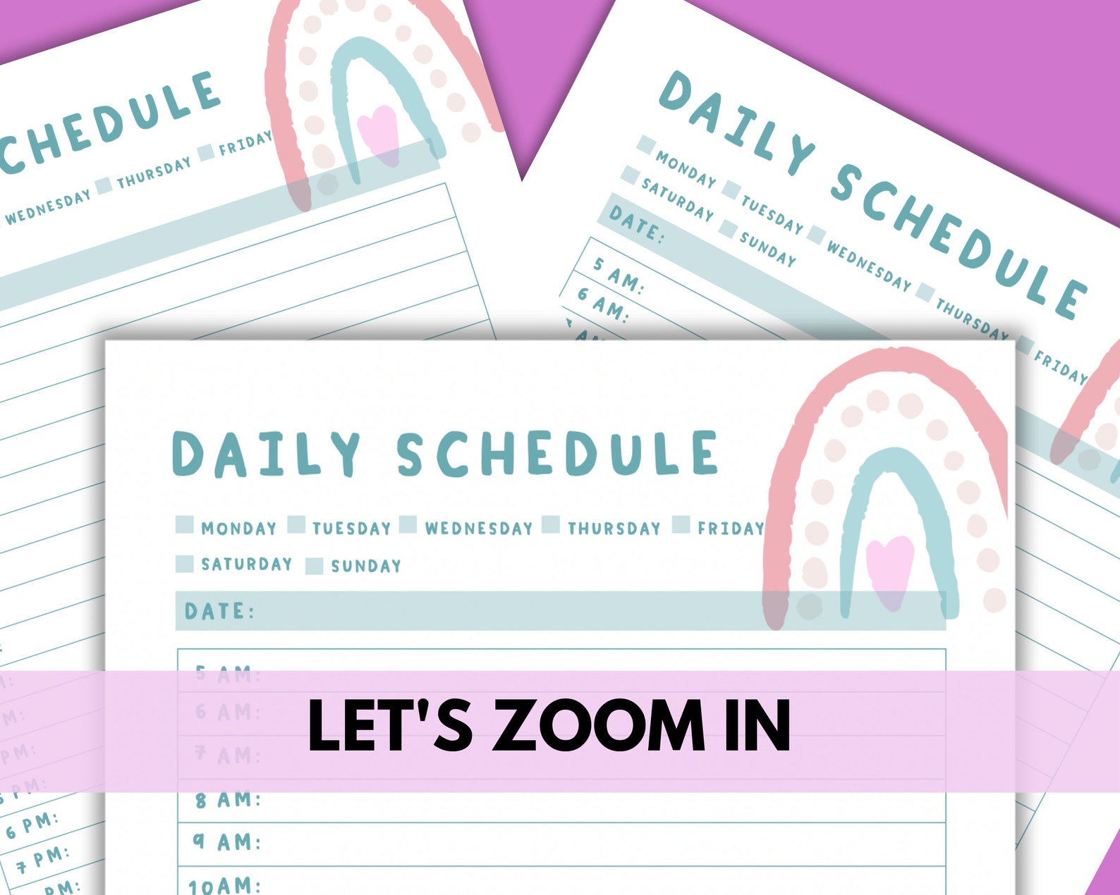 Printable Kids Daily Planner Daily Journal, Daily to Do List, Daily ...