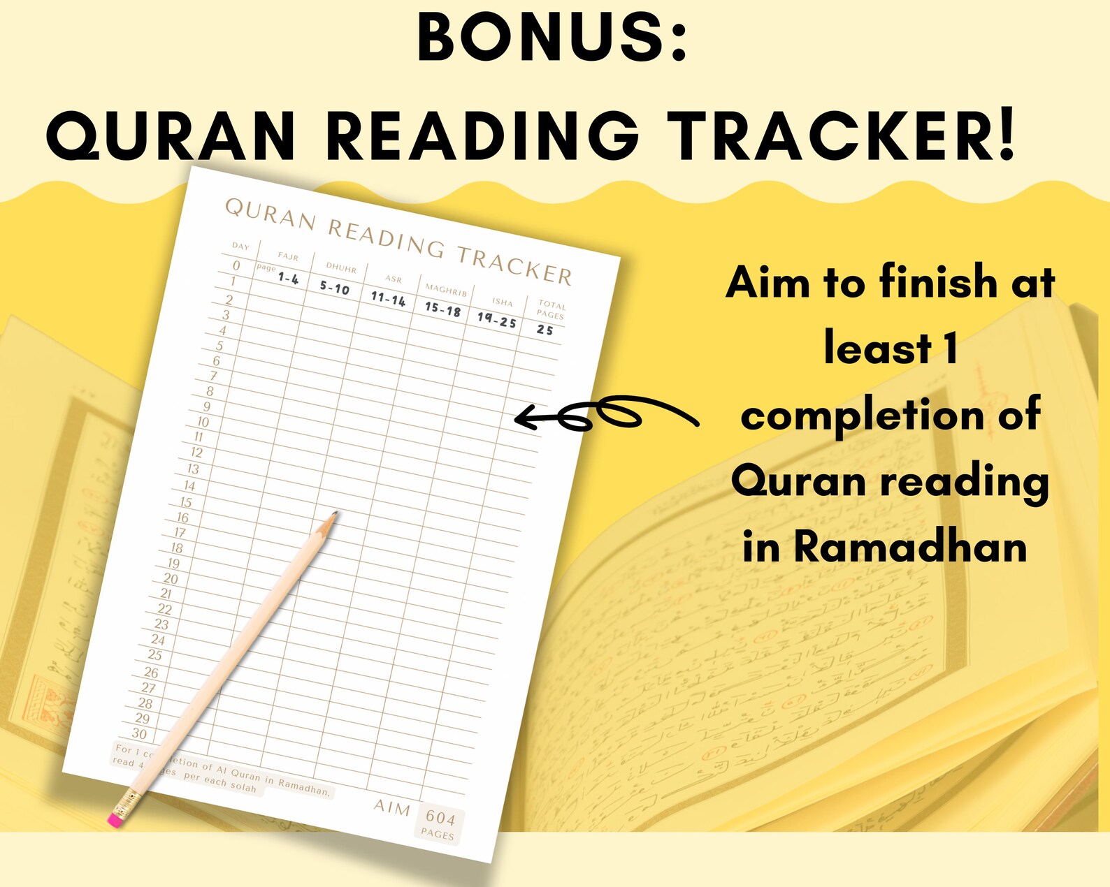 Printable Ramadan Ibadah Tracker Ramadan Activity With BONUS Quran ...