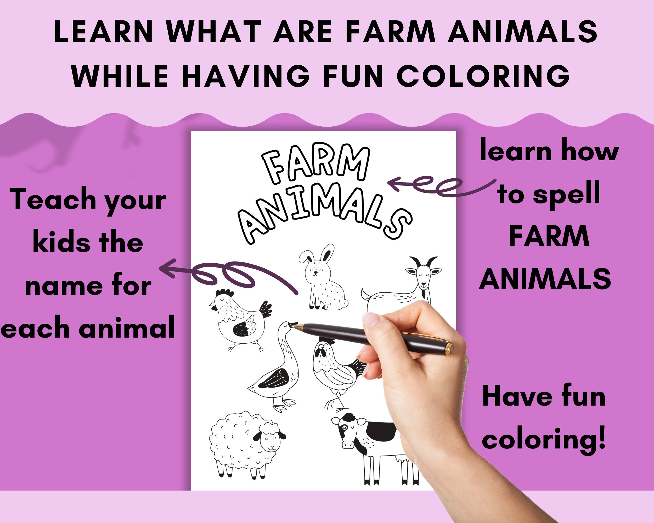 Printable Coloring Page Farm Animal Farm Animal Pages, Print Coloring ...