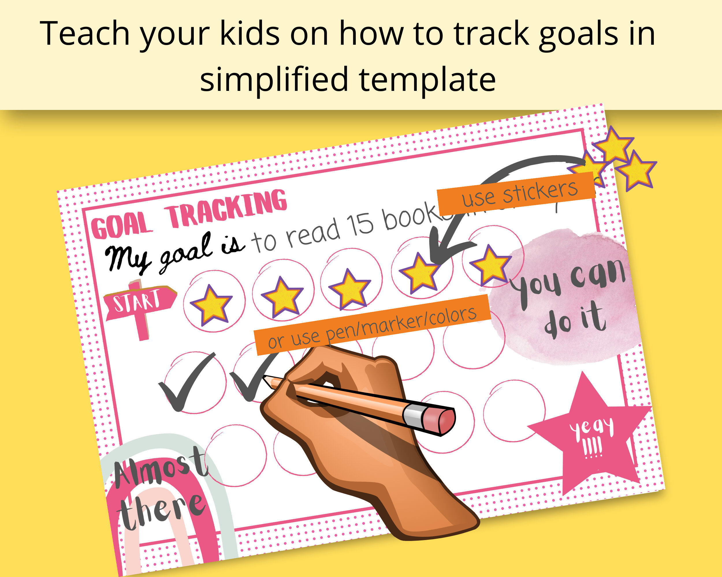 Printable Kids Goal Tracking Planner Ideas for Children Goal Tracking ...