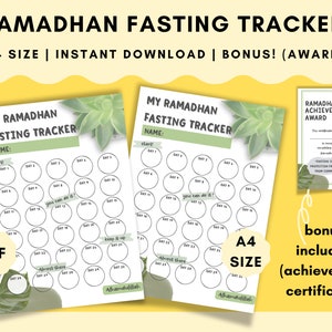 Printable Kids Ramadan Fasting Tracker in Ramadan Activity Planner for ...