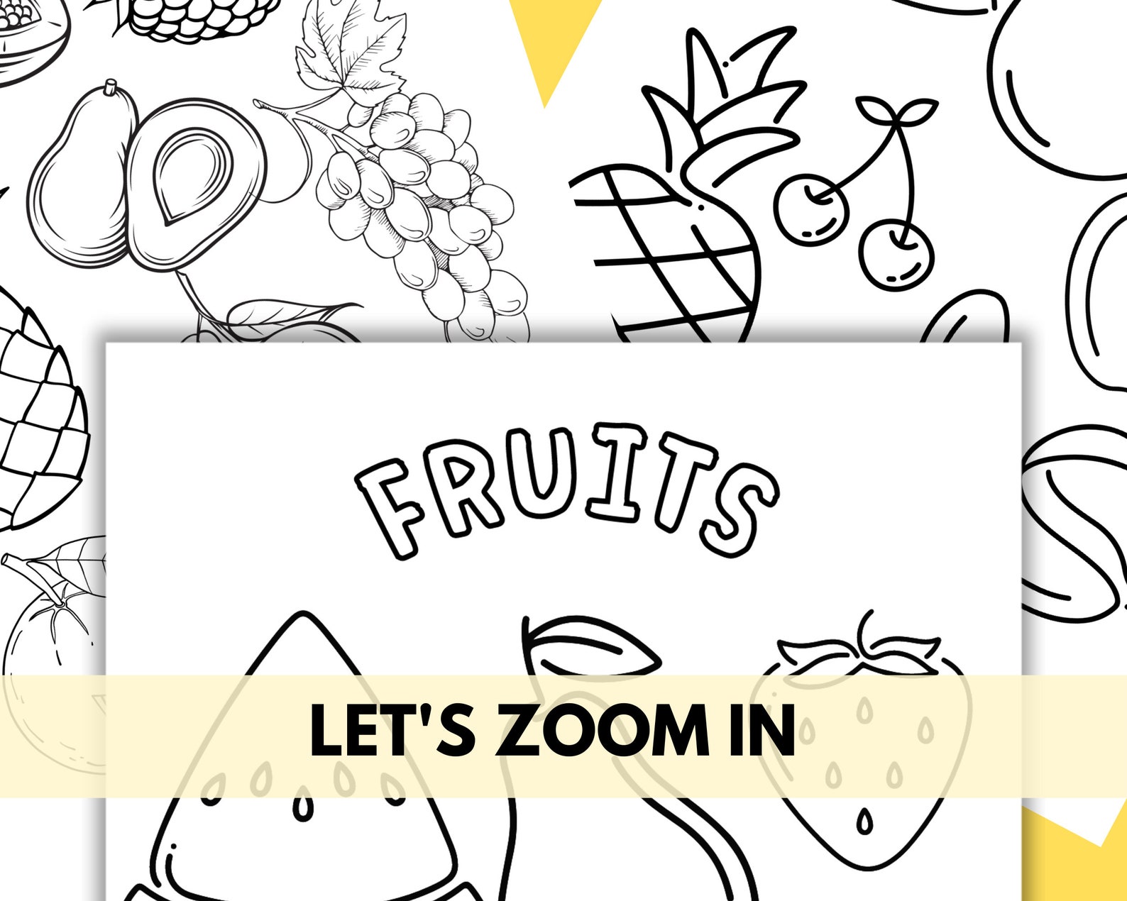 Printable Coloring Page Fruits Coloring Sheet for Kids Activity Ideas ...