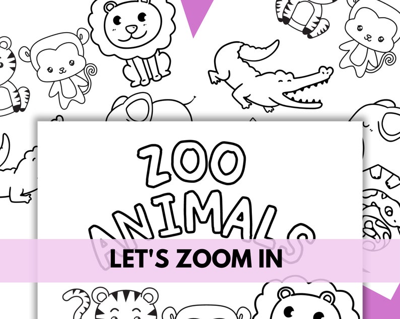 Printable Coloring Page Zoo Animal for Toddler Learning Activities ...