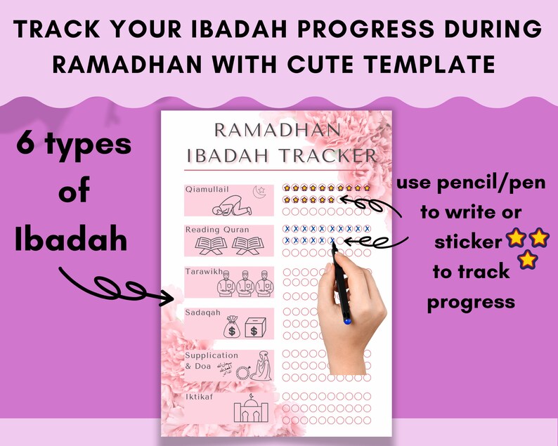 Printable Ramadan Ibadah Tracker Planning Activity Ramadan for Kids ...