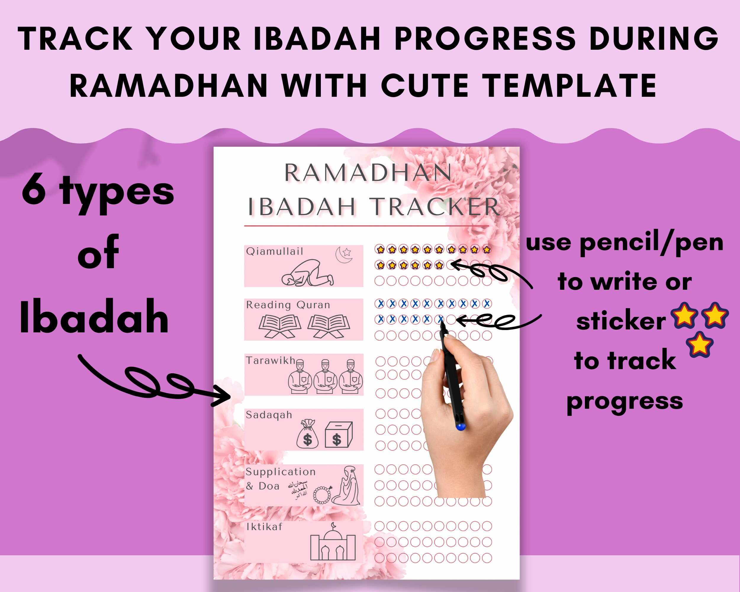 Printable Ramadan Ibadah Tracker Ramadan Activity With BONUS Quran ...