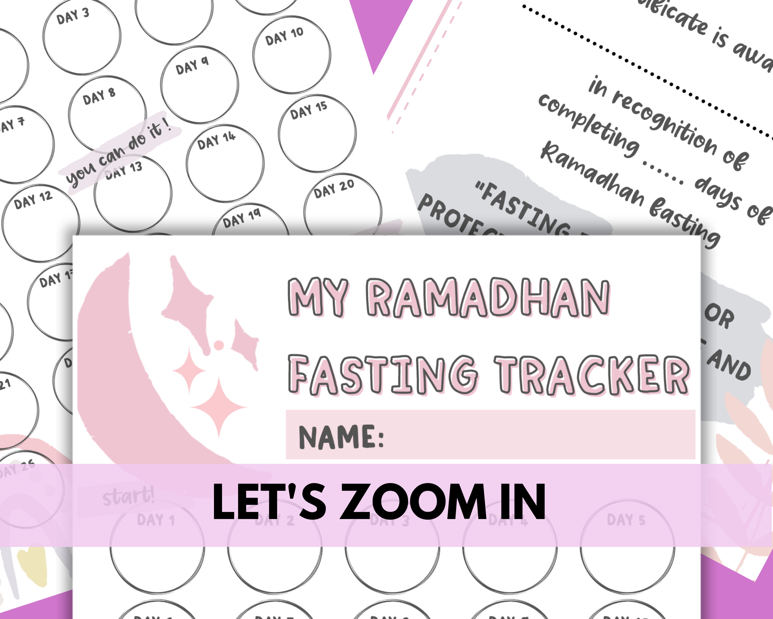 Printable Kids Ramadan Fasting Tracker Planning Ramadan Muslim Daily ...