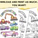 Printable Coloring Page Construction Vehicle Worksheet Learning for ...