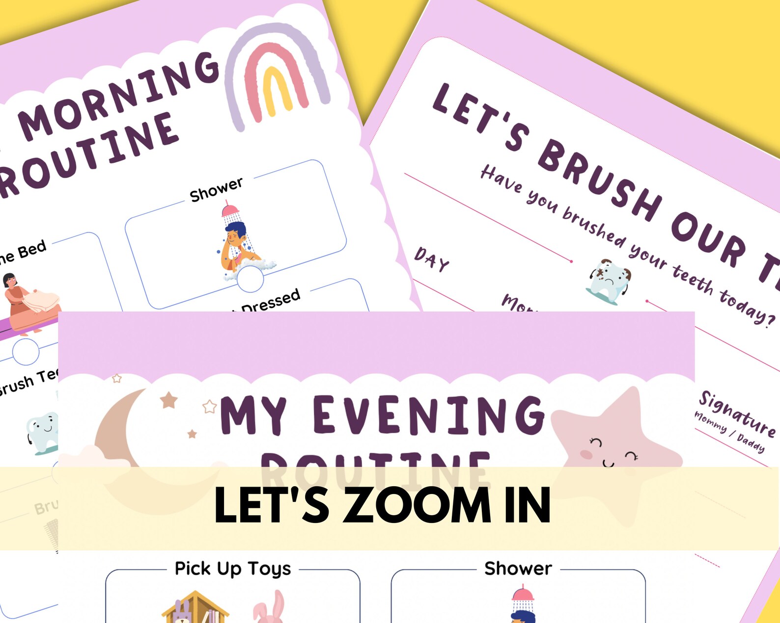 Printable Kids Daily Routine Journal Activity for Kids Morning Routine ...