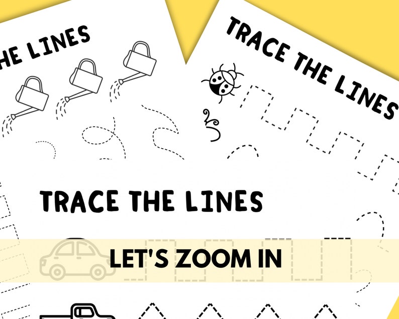Printable Line Tracing Worksheet Kids Handwriting Exercise Printable ...