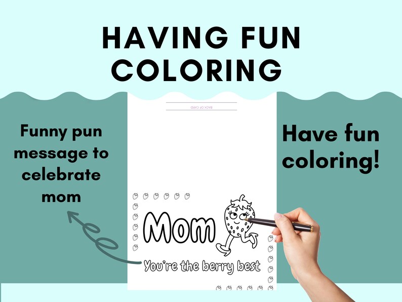 Printable Mother's Day Coloring Card Template Kids Activity Coloring ...