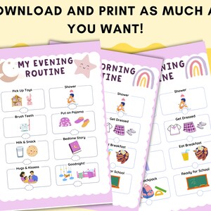 Printable Kids Daily Routine Journal Activity for Kids Morning Routine ...