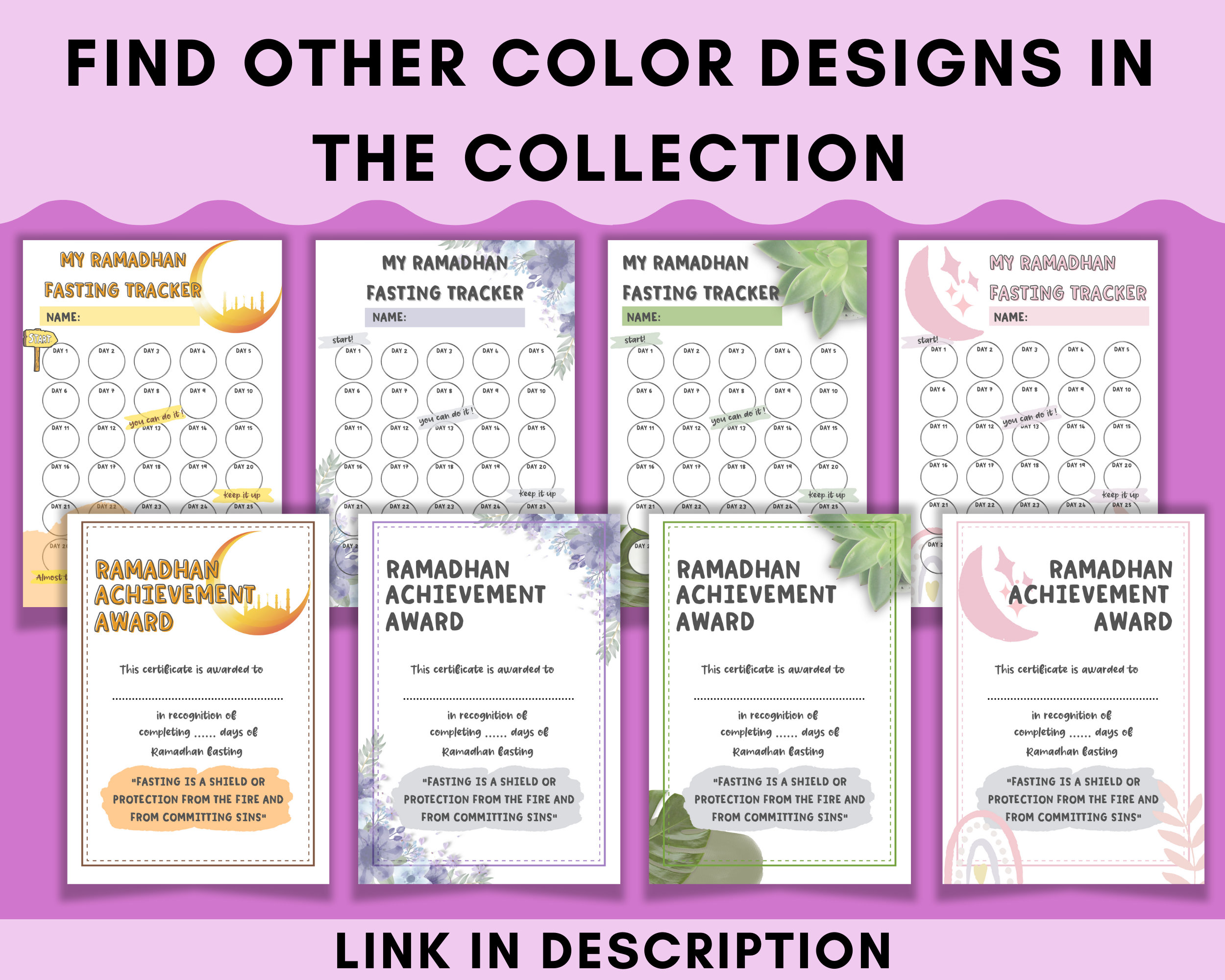 Printable Kids Ramadan Fasting Tracker Planning Ramadan Muslim Daily ...