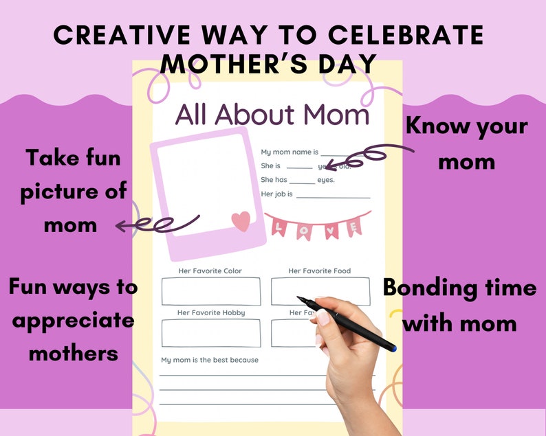 Printable Mother’s Day Activity for Kids and Mom Worksheet All About ...