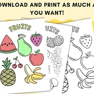 Printable Coloring Page Fruits Coloring Sheet for Kids Activity Ideas ...