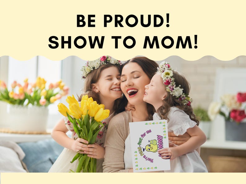 Printable Mother's Day Gift Coloring Card Template Kids Classroom ...