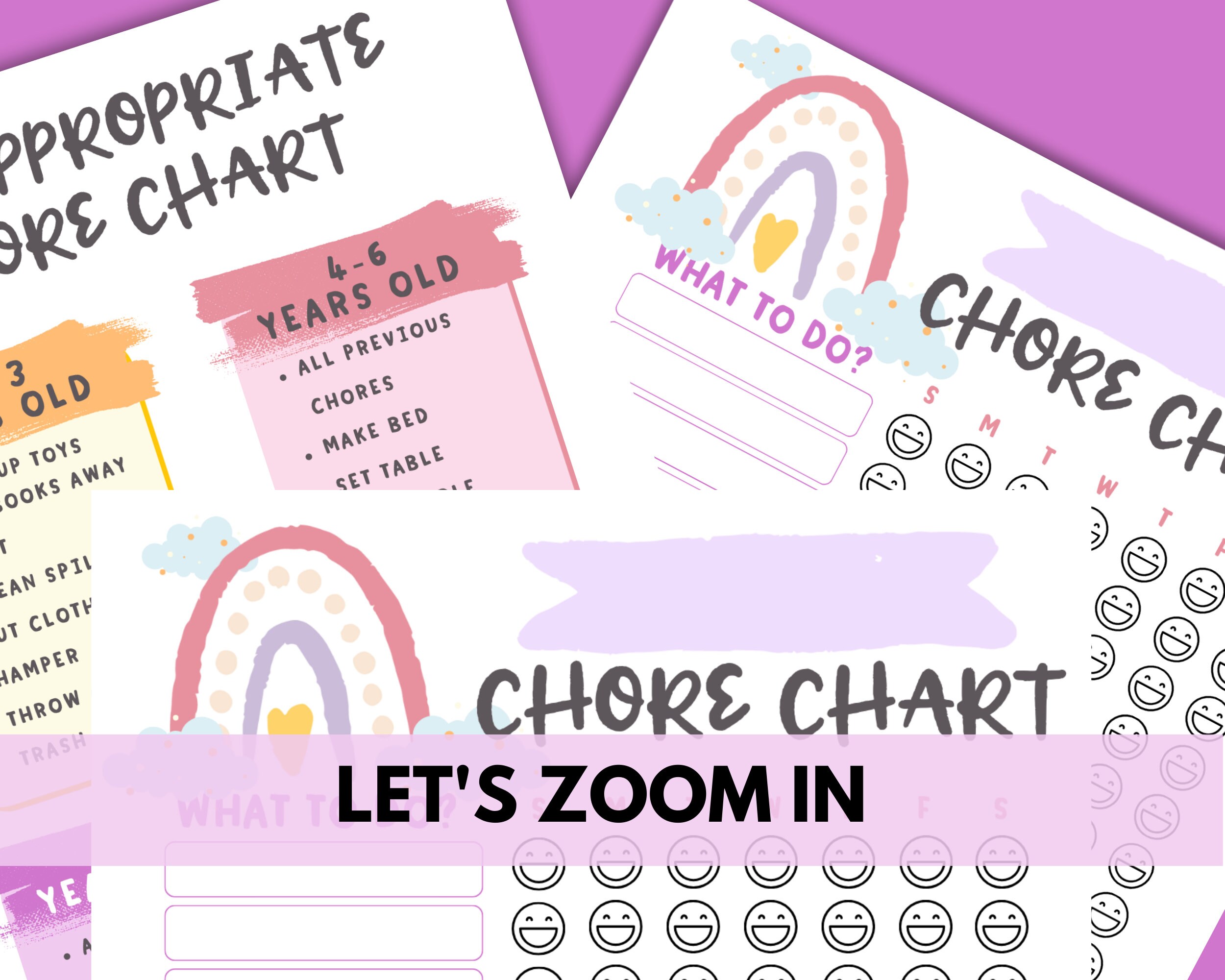 Printable Kids Chore Chart Chore Tracking Chart, Printable Chores ...