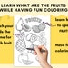 Printable Coloring Page Fruits Coloring Sheet for Kids Activity Ideas ...