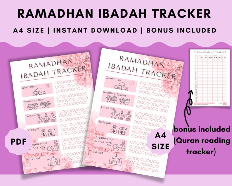 Printable Ramadan Ibadah Tracker Planning Activity Ramadan for Kids ...