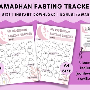 Printable Kids Ramadan Fasting Tracker Planning Ramadan Muslim Daily ...
