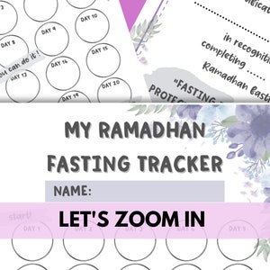 Kids Ramadan Fasting Tracker, Activity Planning, Goal Printable (PDF ...