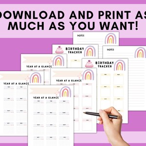 Printable Rainbow Planner Extra Pages BONUS: 2023 Calendar Kids ...