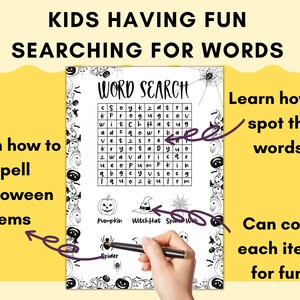 Printable Kids Activity Sheet Halloween Party Games Word Search ...