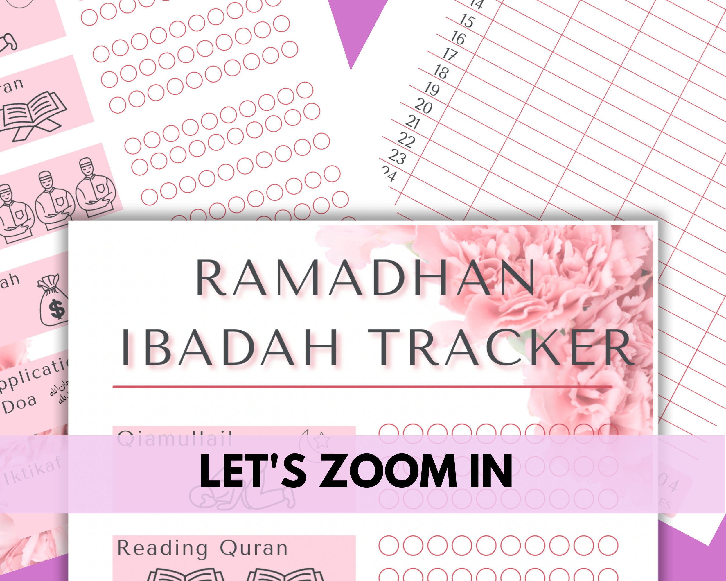 Printable Ramadan Ibadah Tracker Ramadan Activity With BONUS Quran ...