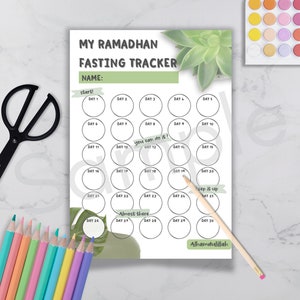 Printable Kids Ramadan Fasting Tracker in Ramadan Activity Planner for ...