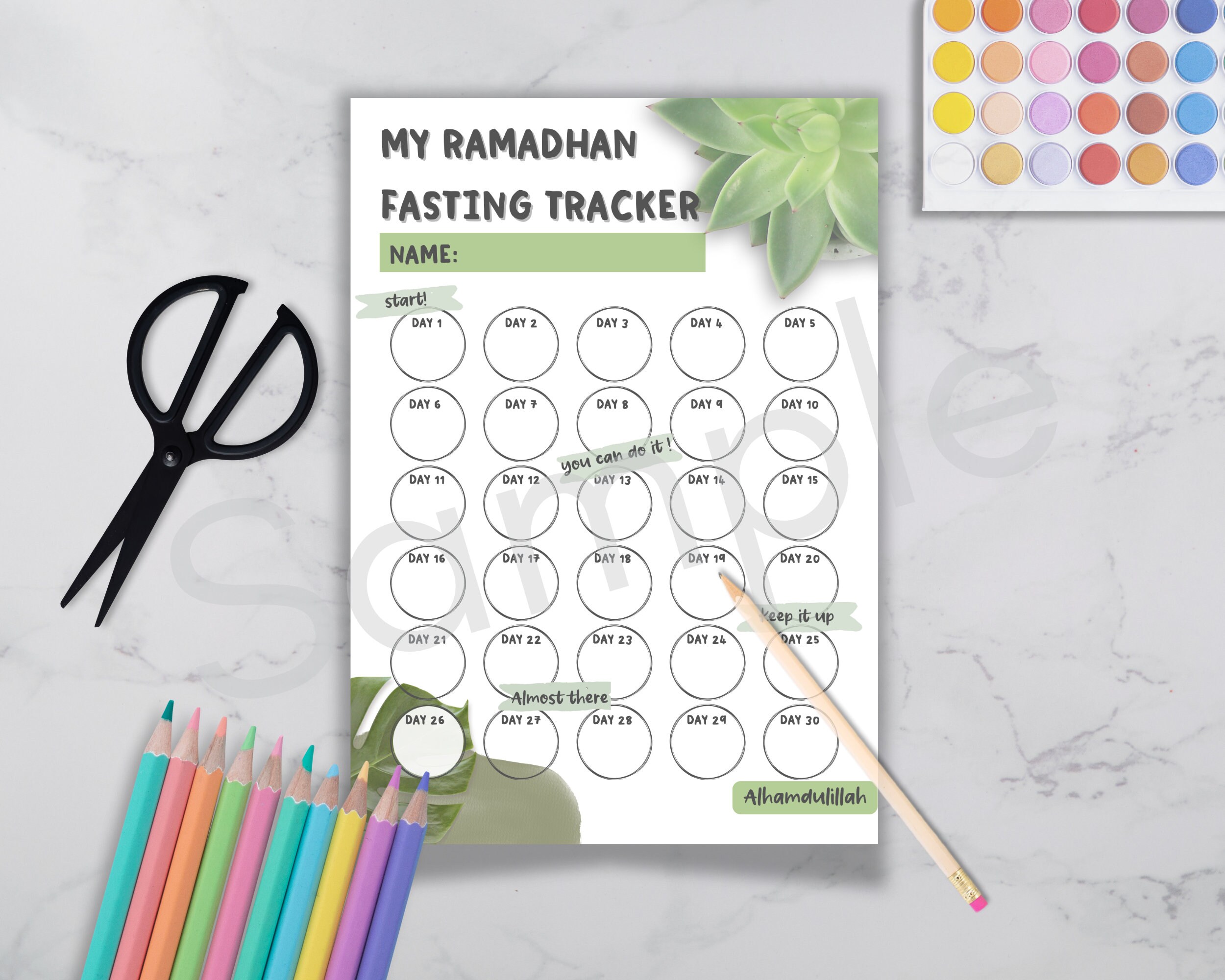 Printable Kids Ramadan Fasting Tracker in Ramadan Activity Planner for ...