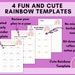 Printable Rainbow Planner Extra Pages BONUS: 2023 Calendar Kids ...