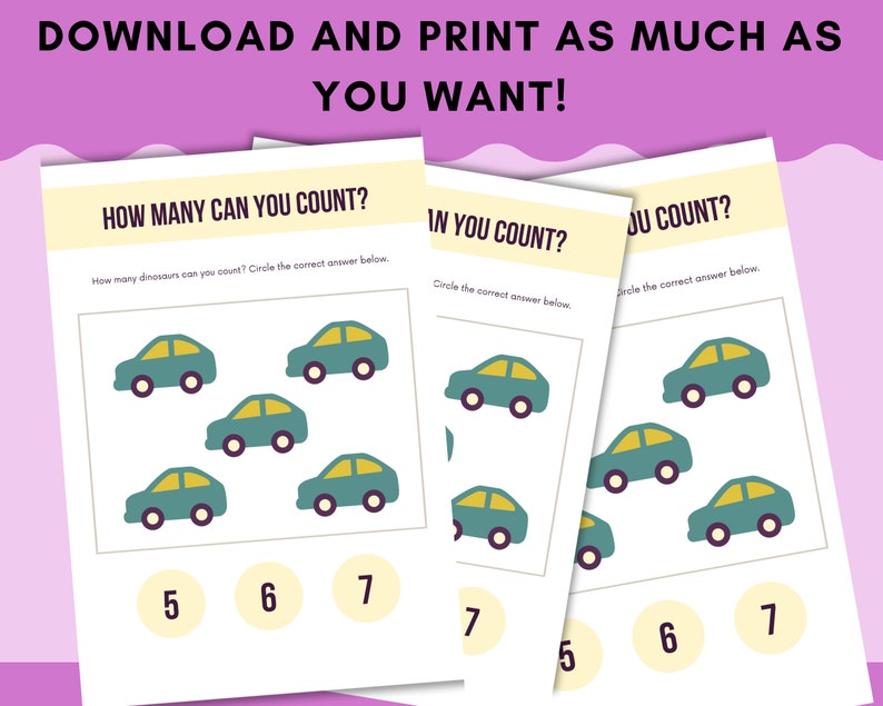 Printable Counting Workbook for Kids Math Number Count Exercise ...