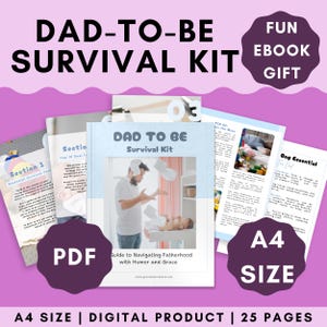 Dad to Be Gift Baby Shower Gift for Dad Survival Kit Digital Guide New Father Present Expecting ...