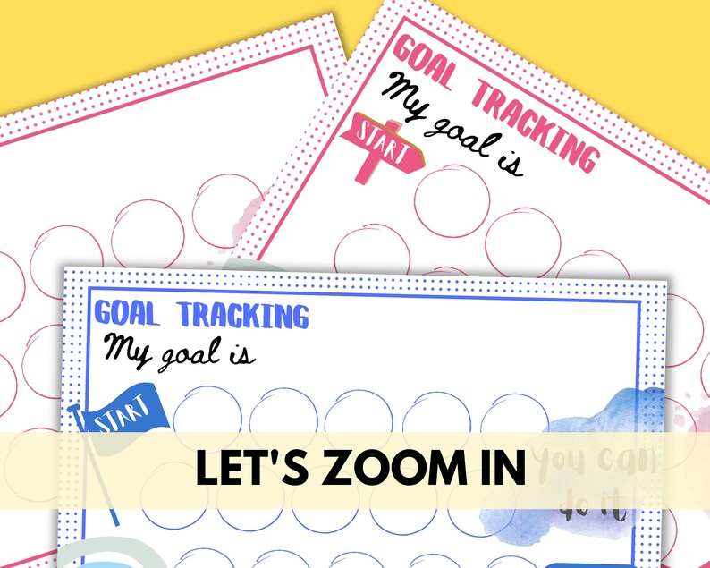 Printable Kids Goal Tracking Planner Ideas for Children Goal Tracking ...