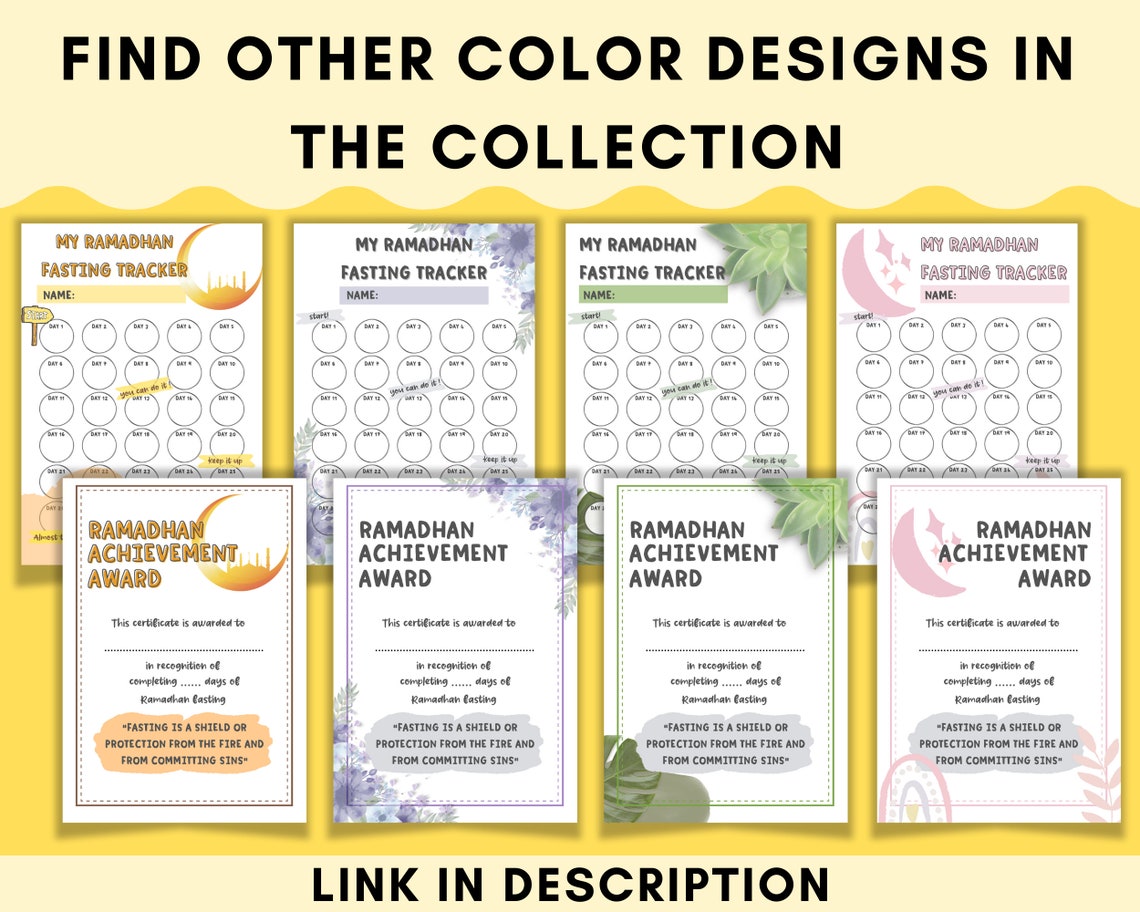 Printable Kids Ramadan Fasting Tracker Ramadan Planner, Ramadan Log ...